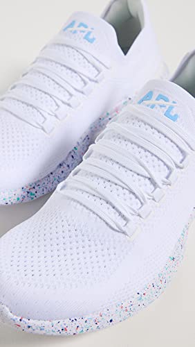 APL: Athletic Propulsion Labs Women's Techloom Breeze Sneakers, White/Ice Blue/Speckle, 6 Medium US