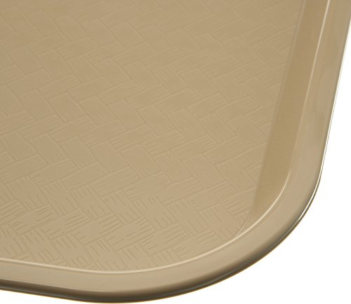 Carlisle FoodService Products Cafe Plastic Fast Food Tray, 14" x 18", Beige, (Pack of 12)