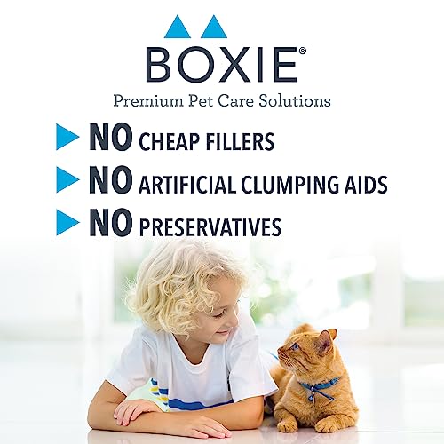 Boxiecat Premium Clumping Cat Litter - Scent Free - Clay Formula - Ultra Clean Litter Box, Longer Lasting Odor Control, Hard Clumping, 99.9% Dust Free