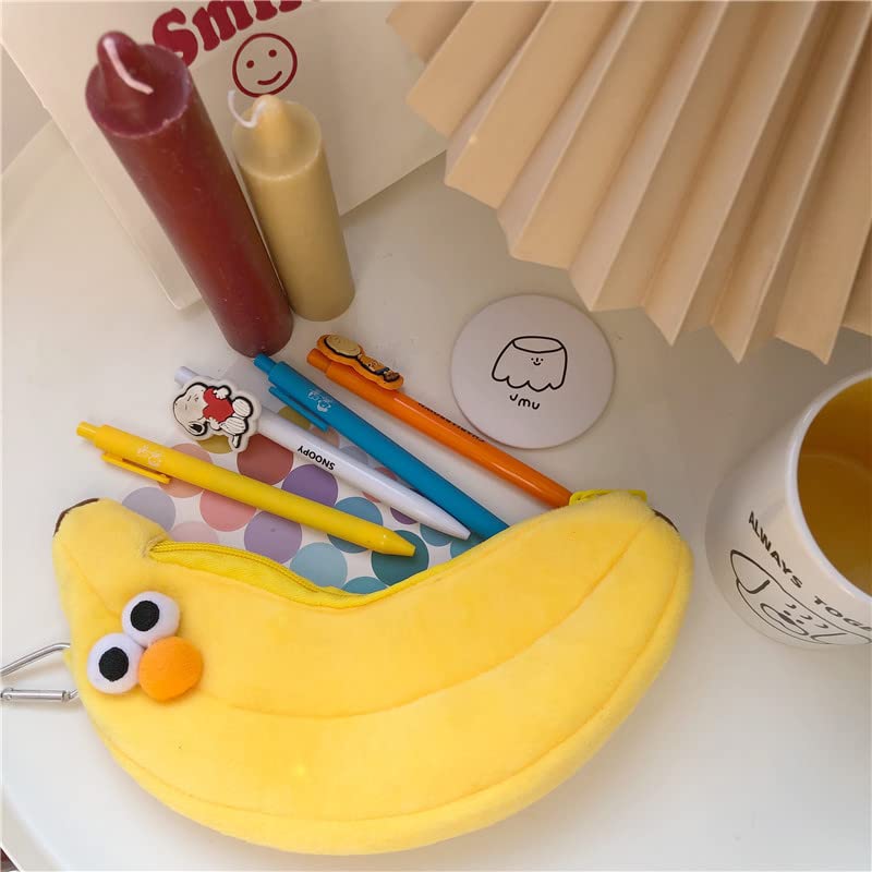 HSYHERE Creative Cute Novelty Funny Face Simulation Food Fruit Chicken Leg Yellow Banana Character Soft Stuffed Surface Clothes Zipper Pencil Box Pencil Case Pencil Holder Pouch Pen Bag -Chicken Leg