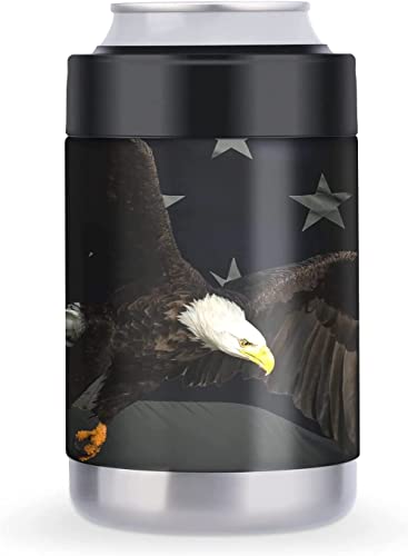 Extremus Temps Can Cooler, 12oz Stainless Steel Double Wall Vacuum Insulated Can Cooler – Iconic Laser Printed Designs - Stainless Steel Can Coozies Fits Standard Size Cans - Replaces Coozies for Cans