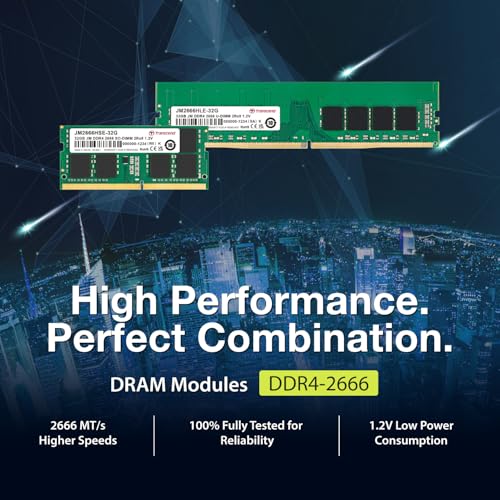 Transcend DDR4 DRAM Module (JetRam) 2666 Mbps 8GB (JM2666HSG-8G)
