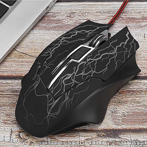 Laptop Gaming Mouse, Gojiny Portable Wired Mouse 6-Butto Wired Mice for Office Drawing Game Players Computer Accessory