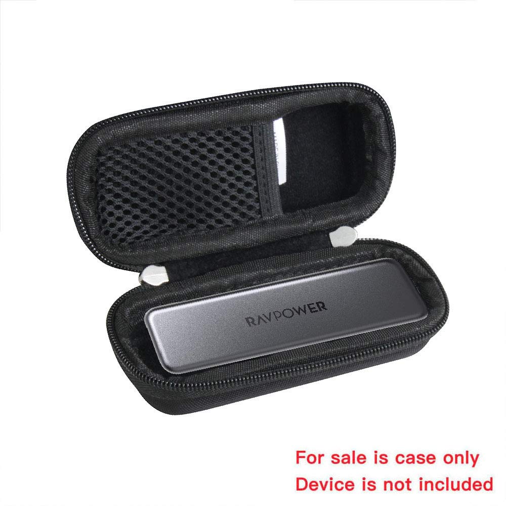 Hermitshell Hard EVA Travel Case for RAVPower Mini External SSD Hard Drive Portable SSD USB-C Solid State Flash Drive (Black)