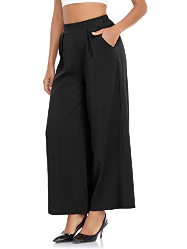 Arolina Women High Waist Wide Leg Long Pants Loose Fit Casual Palazzo Lounge Pants with Pockets