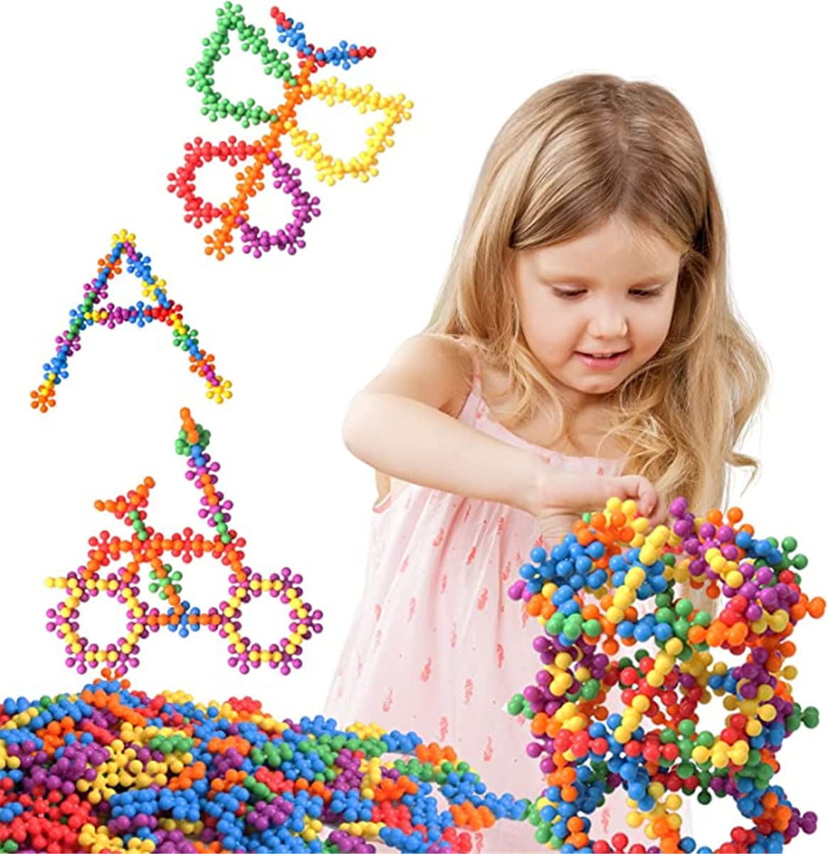 300 PCS STEM Building Blocks Educational Construction Engineering Set Building Discs Toys Sets Interlocking Creative Activities Blocks Kit for Kids Boys and Girls