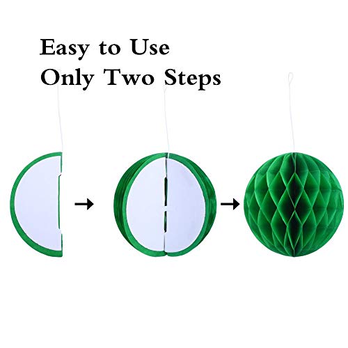 Luckystar St Patricks Day Party Decorations Green Party Decorations Kit Green Paper Fans Decoration Set (Grass Green)