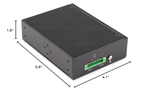 StarTech.com Industrial 8 Port Gigabit PoE Switch - 30W - Power Over Ethernet Switch - GbE PoE+ Unmanaged Switch - Rugged High Power Gigabit Network Switch IP-30/ -40C - 75C, TAA (IESC1G80UP)