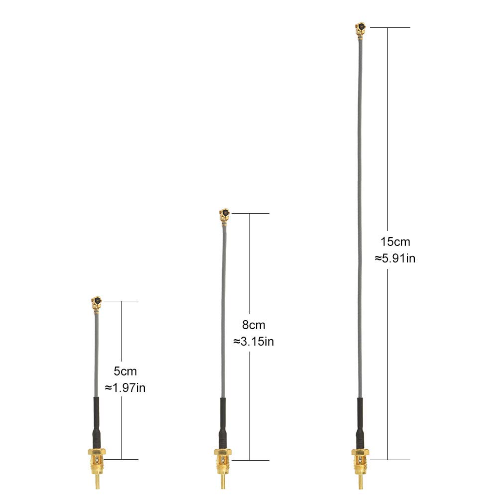 Superbat 3" U.fl/IPEX Cable Mini PCI to SMA Female Low Loss Coaxial Cable for Wireless Routers Mini PCIe Cards Network Extension Bulkhead Pigtail PCI WiFi WAN Repeater Low Loss Coaxial Cable 2-Pack