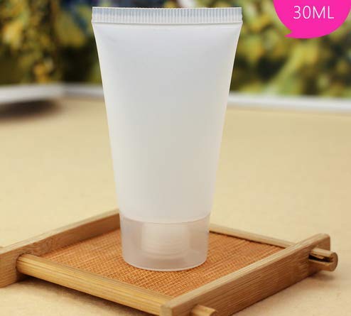 LASSUM 10 PCS Refillable Empty Plastic Squeeze Soft Tubes Bottle,Flip Cap Bottle Cosmetic Cream Lotion Shampoo Travel Containers (30ML)
