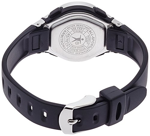 Armitron Sport Women's 457012BLK Chronograph Black Resin Stainless-Steel Accent Strap Watch