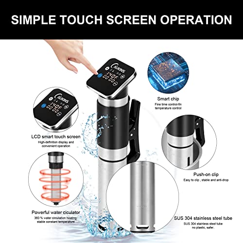 CAUKINS Sous Vide Machine Suvee Cooker:Sous-vide 1100 Watts Sous Vide Cooker Sous Vide Kit Immersion Circulators for Precision Cooker