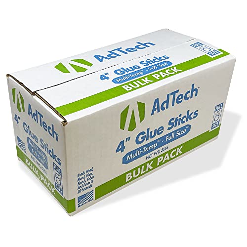 AdTech 220-145-5 4" Full Size Hot Glue Sticks, 4 inch, Clear