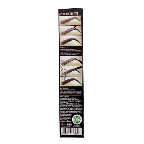 Music Flower Eyebrow Pencil Double Ended, Waterproof Natural Brow Enhancing Pen, Long lasting Eye Makeup, Pack of 1, Light Brown
