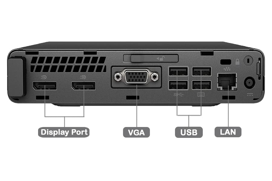 HP EliteDesk 800 G3 Mini Business Desktop (Intel Quad-Core i7-6700T 2.8Ghz, 16GB DDR4 RAM, 1TB SSD, DisplayPort DP, Ethernet RJ-45, Keyboard + Mouse, Windows 10 Pro 64-bit (Renewed)