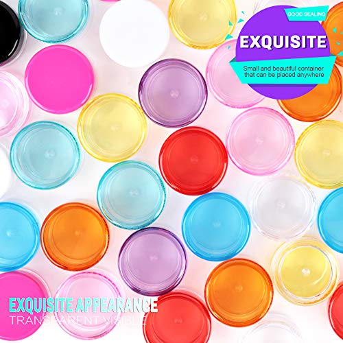 HNYYZL Sample Container,5 Gram Empty Plastic Cosmetic Pot Jars for Eye Shadow Nails Powder Jewelry Cosmetic Lip Balm Cream Lotion(11colors, 55 Pcs)