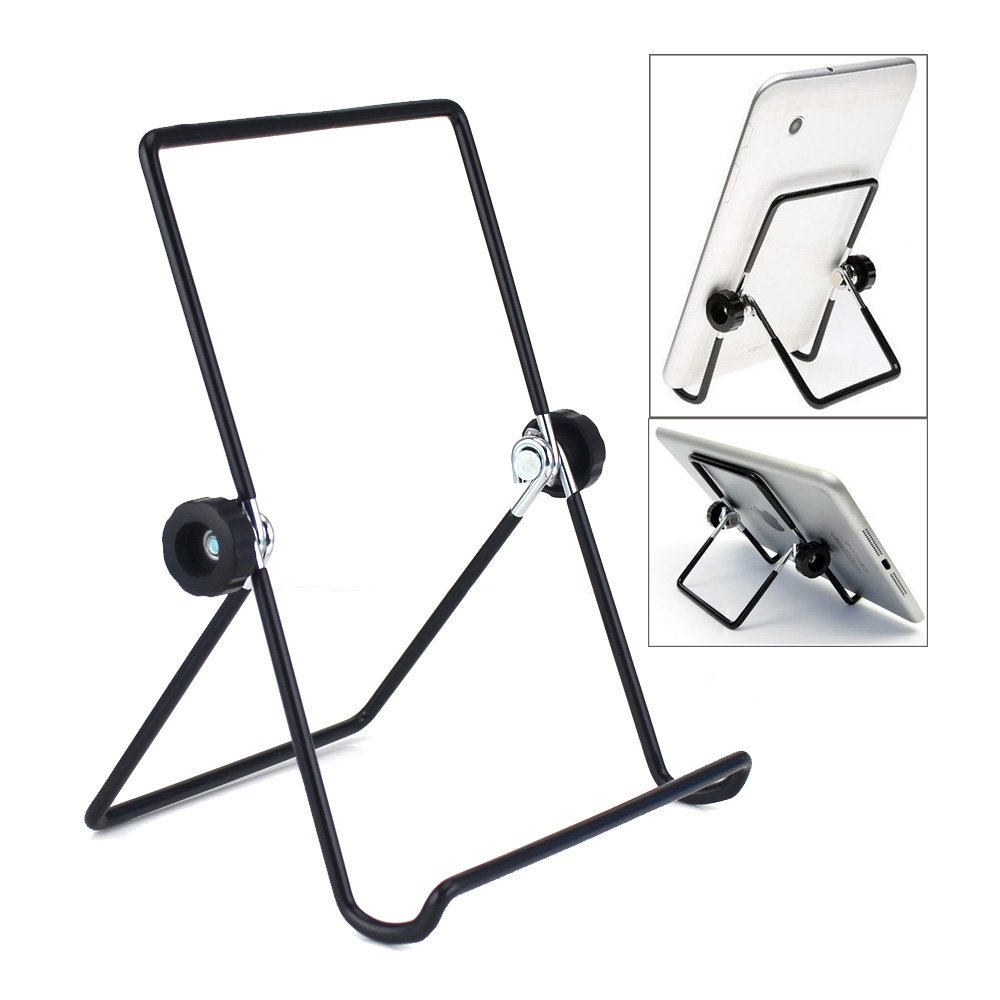 Tablet Stand, Portable Foldable Tablets Multi-Angle Non-Slip Adjustable Metal Holder Cradle Fit for 9-12.9 inch Tablet PC, Pad (2 Pack)