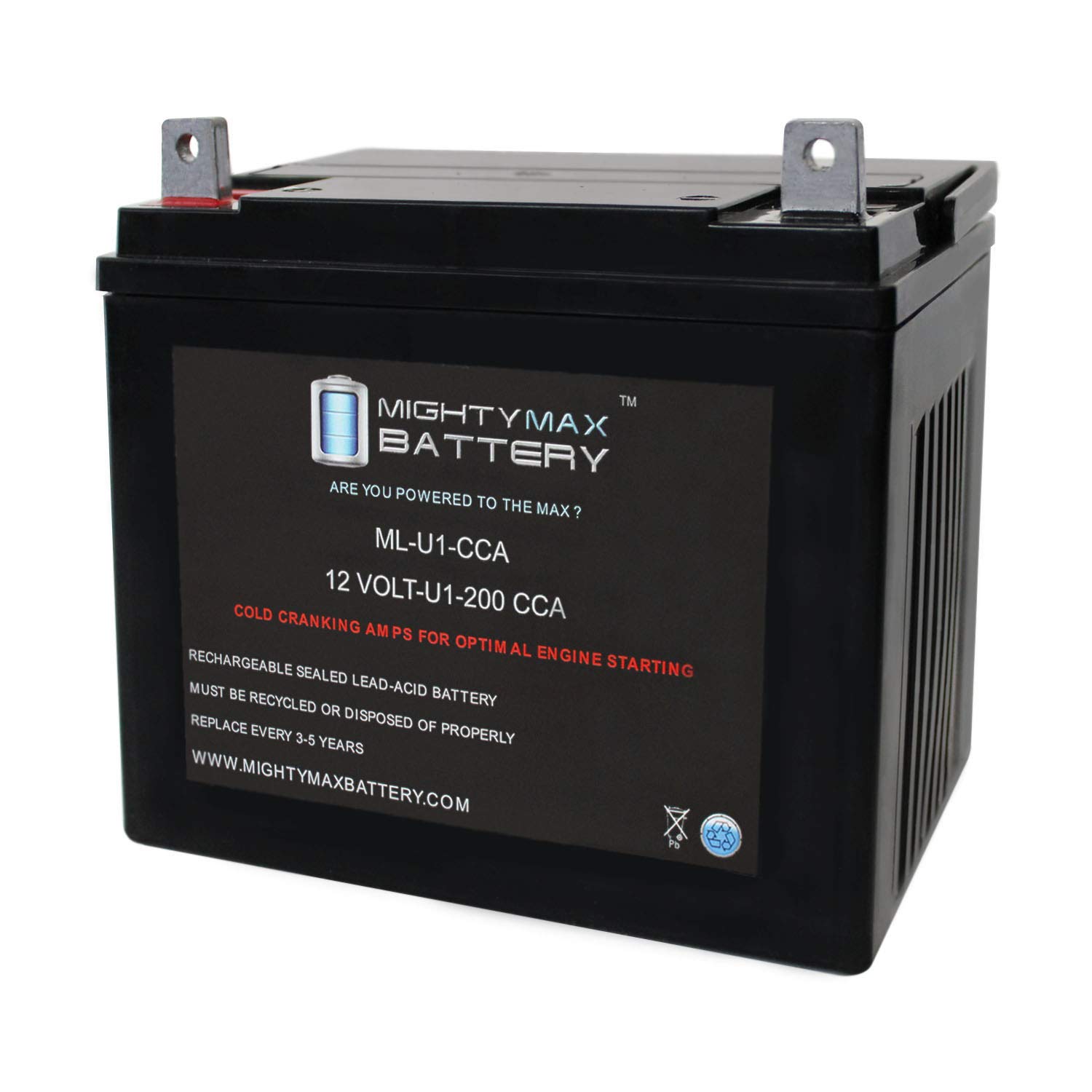 Mighty Max Battery ML-U1 12V 200CCA Battery for White Outdoor GT-255 Garden Tractor