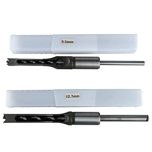 6pcs Square Hole Mortise Chisel Drill Bit Tools, 5/8" 9/16" 1/2" 3/8" 5/16" 1/4" HSS Woodworking Hole Saw Mortising Chisel Drill Bit Set, Different Sizes