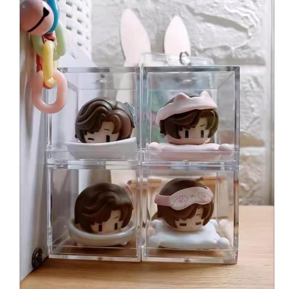 Small Acrylic Box, Clear Box with Lid 2 Pack Transparent Display Box Plastic Square Cube Containers Storage Box 3.7x 2.5x2.2 Inch for Candy Pill and Tiny Jewelry Storage Decorative Boxes