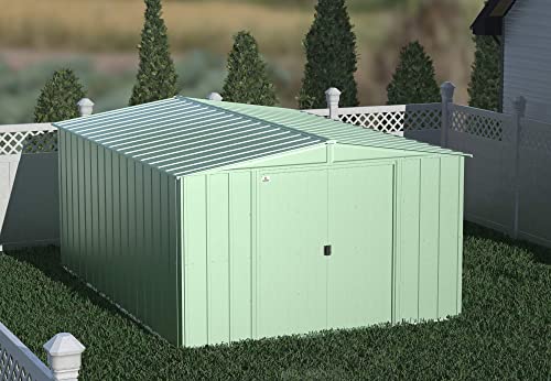Arrow Classic Steel Storage Shed, 10x14, Sage Green