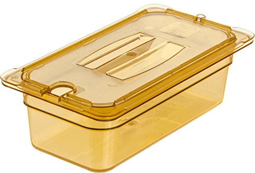 Carlisle FoodService Products 3086113 StorPlus High Heat Food Pan, 4" Deep, Third Size, Amber (Pack of 2)