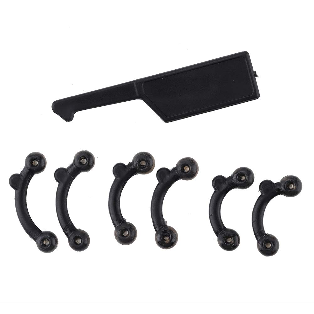 Voluxe 3 Pairs Invisible Nose Shaper Clip,Pain-Free Nose Up Lifting Device Beauty Enhancer Portable Soft For Women Men(Black)