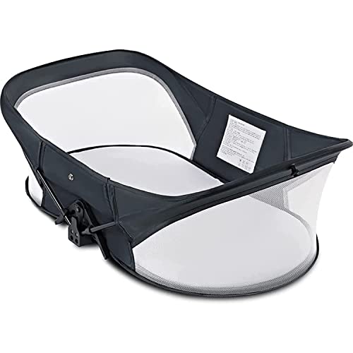 Baby Travel Bassinet Portable Bassinet-Mini Travel Crib Infant Travel Bed with Mosquito Net and Canopy Lightweight Washable Foldable
