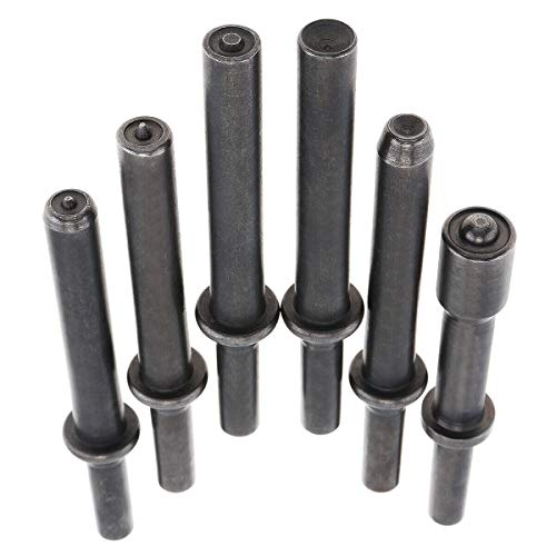 7 Pcs Air Hammer Rivet Bit Set, Dele 0.401 Shank Smoothing Pneumatic Air Rivet Hammer Tools Kit With Spring