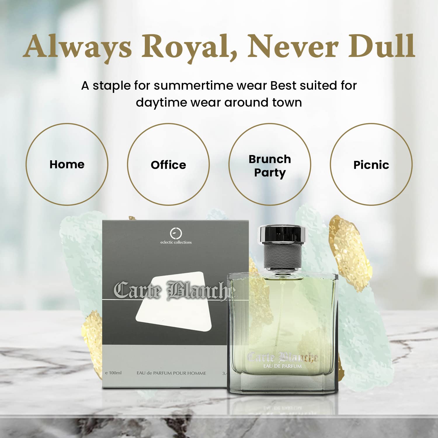 Carte Blanche Mens Fragrance, Cologne For Men, Eau de Parfum Natural Spray, Tangerine, Marine And Orange Scents