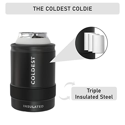COLDEST Standard Can Cooler for Beer, Soda, Sparkling Water | Vacuum Insulated Stainless Steel Drink Sleeve Holder for 12 oz Regular Cans