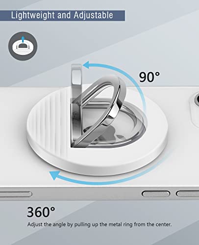 B-Land Magnetic Phone Ring Holder Compatible with MagSafe,Adjustable Finger Ring Grip, Removable for Wireless Charging,Only for iPhone 13, 13 Pro, 13 Mini, 13 Pro Max, 12, 12 Pro, 12 Mini,12 Pro Max