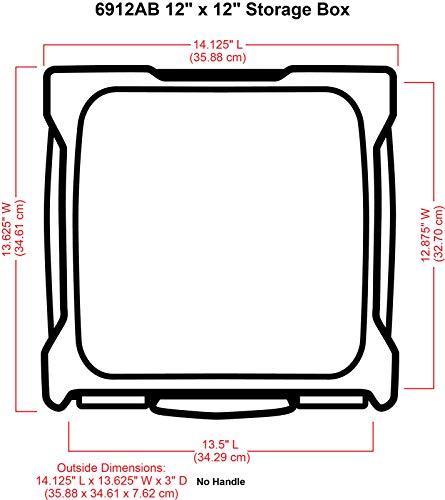 ArtBin 6912AB Essentials One-Compartment 12" x 12" Box, Art & Craft Organizer, [1] Plastic Storage Case, Clear