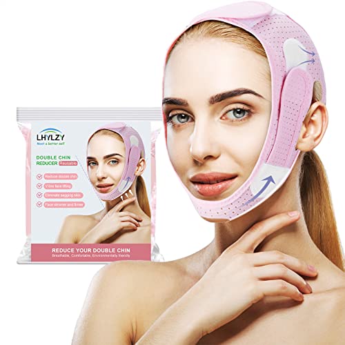 LHYLZY Double Chin Reducer, V Line Lifting Face Slimming Mask Chin Strap for Women, Eliminates Sagging Skin Firming Anti Aging Facial Jawline Shaped Neck Belt
