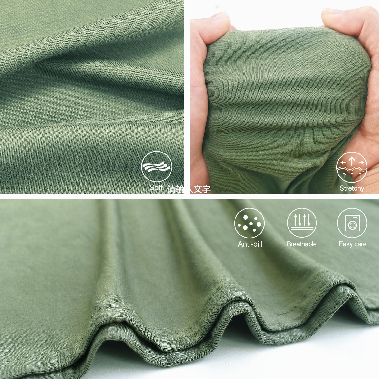 Aijoviko Newborn Swaddle Blanket with Hat Set Baby Swaddle Set Hospital Receiving Blankets for Girls Boys(Olive,35"*35")