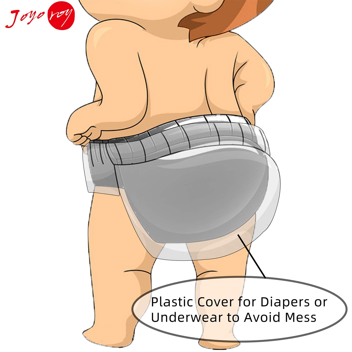 Joyoroy Diaper Covers for Girls Plastic Underwear Covers for Potty Training Rubber Pants for Toddlers Plastic Training Pants Plastic Diaper Covers Toddler Plastic Underwear for Toddlers 3t