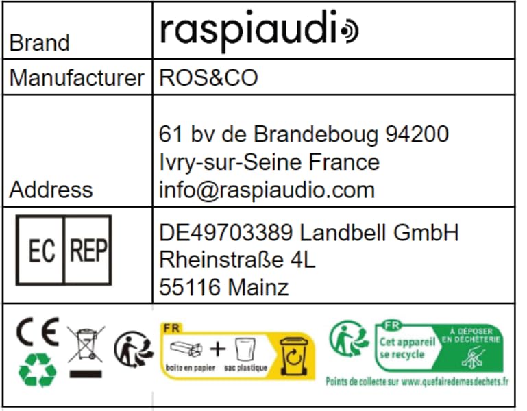 RASPIAUDIO Audio DAC Hat Sound Card (Audio+V2) for Raspberry PI5 All Models Pi4 /Pi Zero / Pi3 / Pi3B / Pi3B+ / Better Quality Than USB