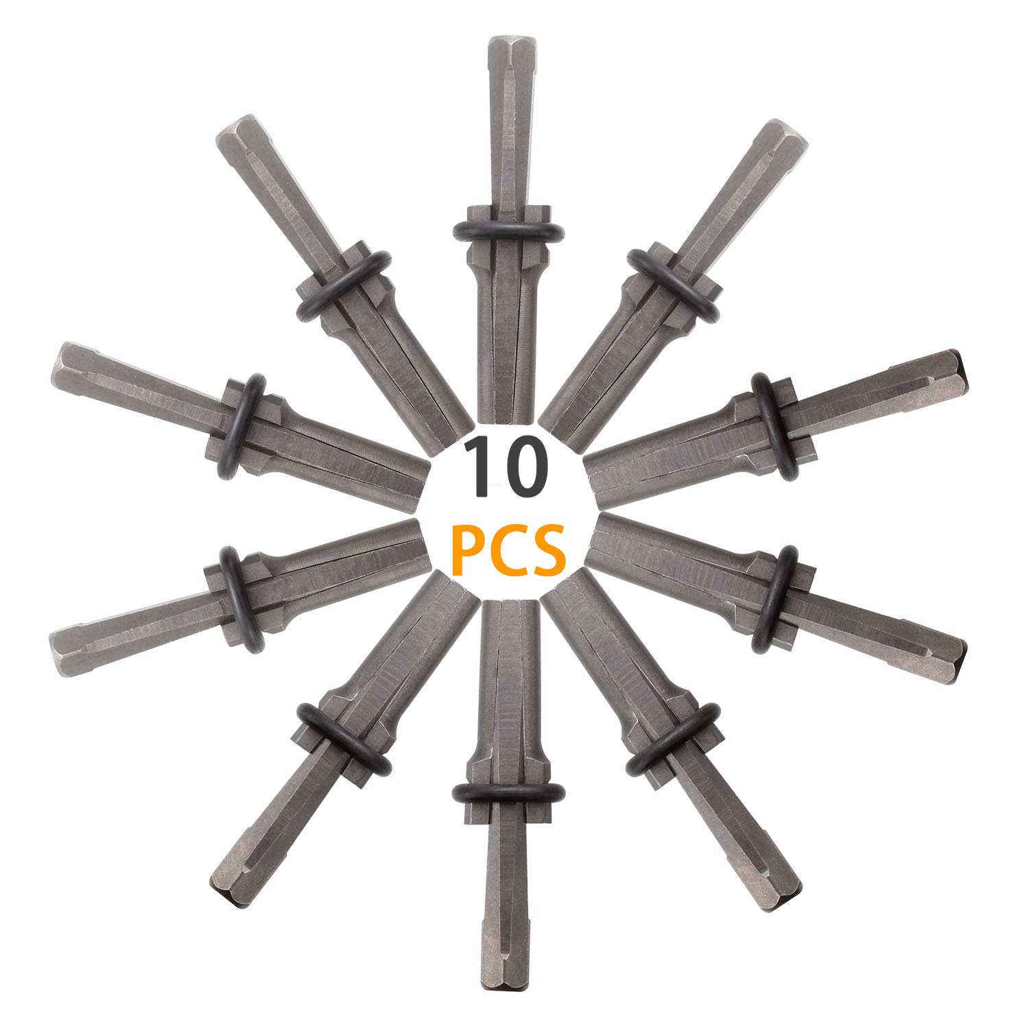 ABuff 10 Packs of Heavy Duty Wedge and Feather Shims, 5/8 Inch Plug Shim and Wedge Concrete Rock Stone Splitter Hand Tools