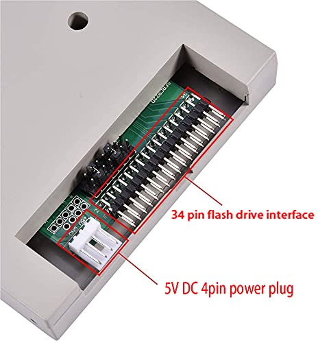 SHIYETA 3.5" USB SSD Simulation Floppy Disk Drive Emulator Plug for Yamaha KORG Keyboard (Gray)