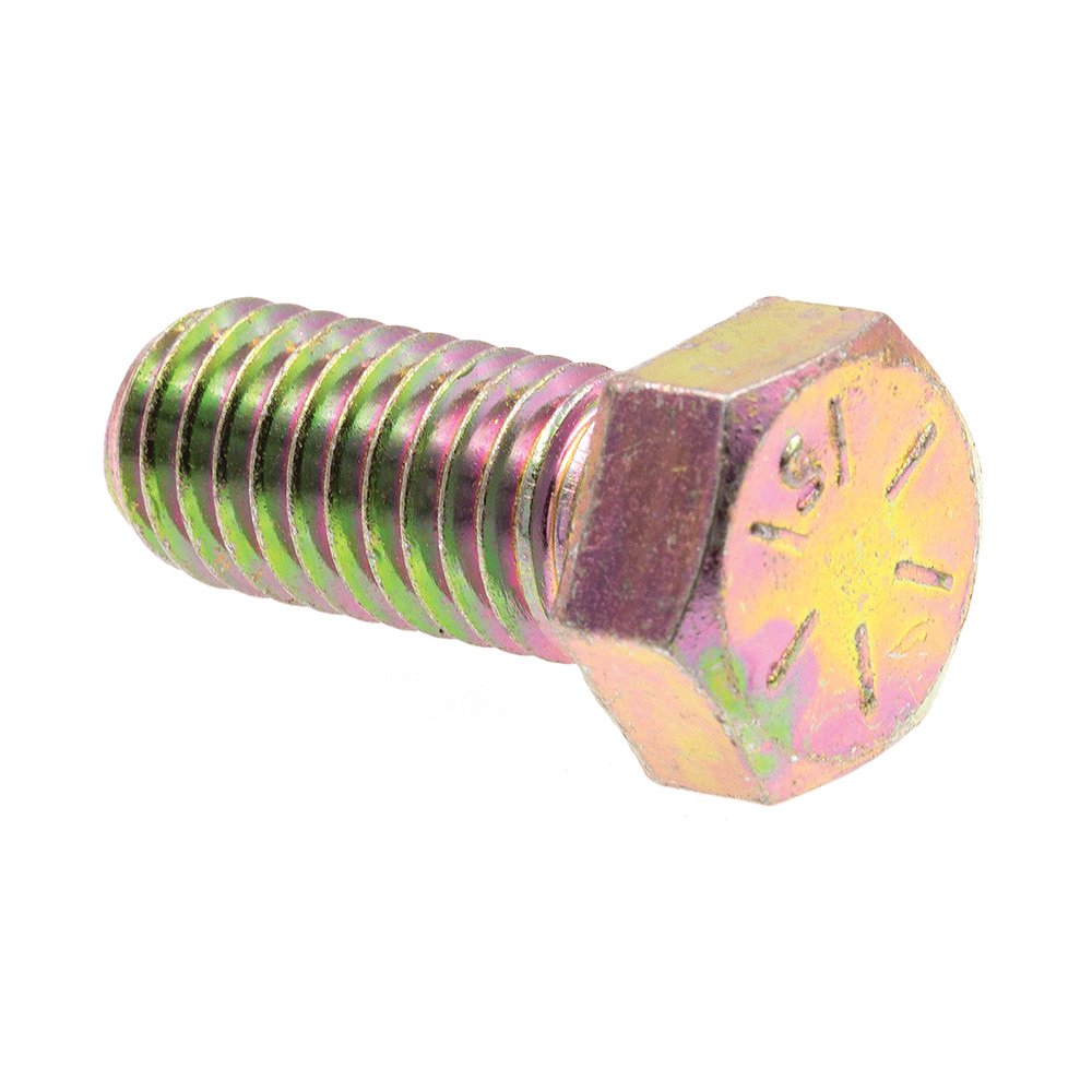 Prime-Line 9105485 Hex Head Cap Screws, Grade 8, 7/16 In.-14 X 1 In., Grade 8 Yellow Zinc (10 Pack)