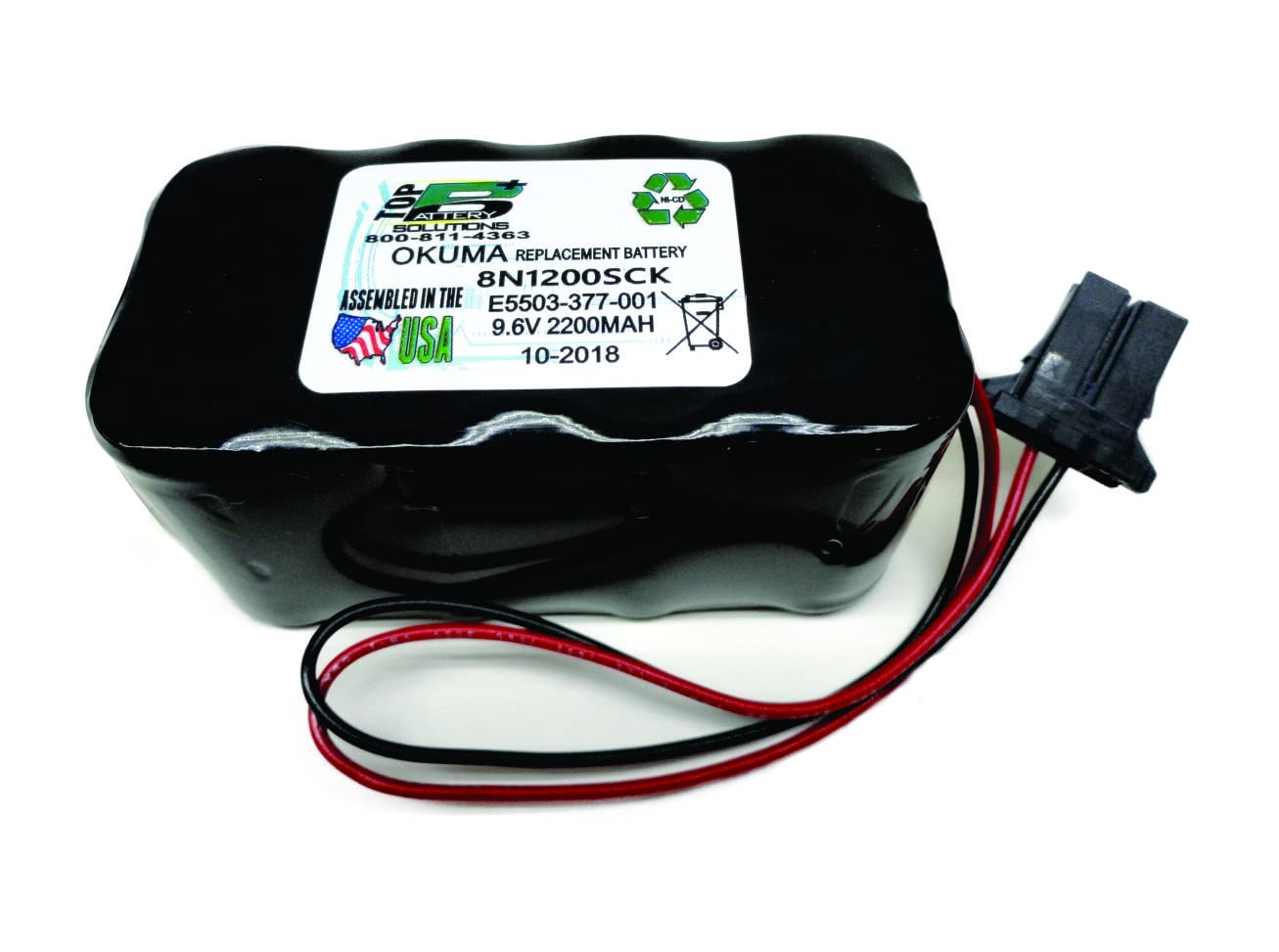 Okuma E5503-377-001,8N-1200SCK; 9.6V, 1200mAh Replacement Battery