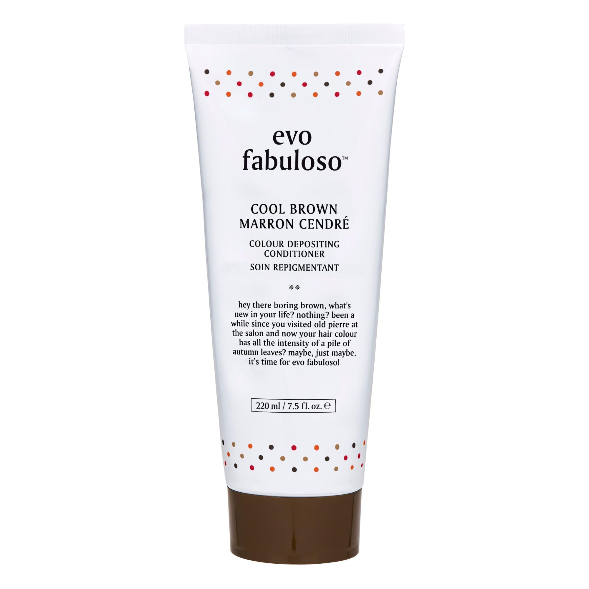 EVO Fabuloso Cool Brown Color Depositing Treatment - Color-Treated Hair Conditioner - Helps Maintain Color Depth, Tone & Shine - 220ml / 7.5fl.oz
