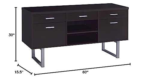 Coaster Home Furnishings Lawtey 5-Drawer Credenza with Adjustable Shelf Cappuccino