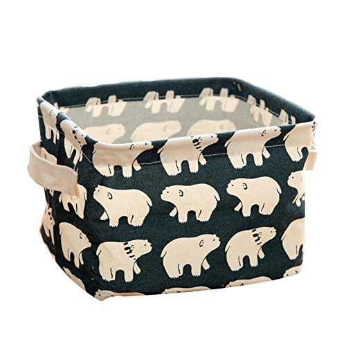 Collapsible Storage Bins Basket Organizers Canvas Bag Foldable Storage BinsToy Organizer for Nursery Storage, Kid's Toy & Laundry, Gift Baskets,Pack of 4