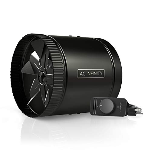 AC Infinity RAXIAL S8, Inline Booster Duct Fan 8” with Speed Controller, Airflow Boosting Low Noise HVAC Blower Can Fan for Basements, Bathrooms, Kitchens, Workshops
