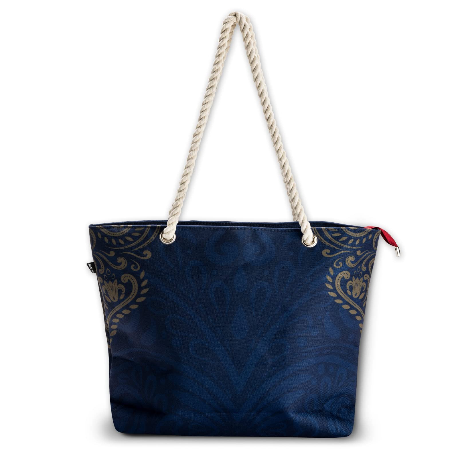Skullistic Rose Skull Shoulder Bag - Beach, Travel & Gym, Thick Canvas, L18.5 x H13.5 x W5