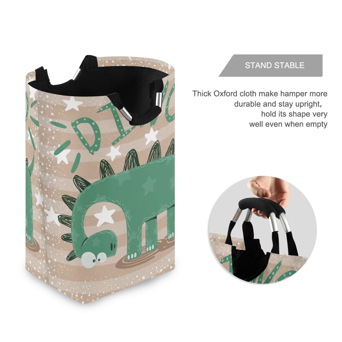 senya Cute Dinosaur Large Storage Basket Collapsible Organizer Bin Laundry Hamper for Nursery Clothes Toys