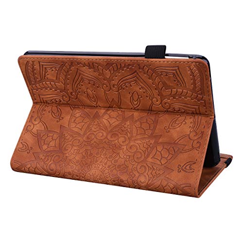 Pefcase Case for Galaxy Tab S7 Plus 12.4 inch Premium PU Leather Folio Stand Cover with Card Slot Pen Holder Multi-Angle Viewing, for Samsung Galaxy Tab S7+ Plus 2020 SM-T970/T975/T976 - Brown