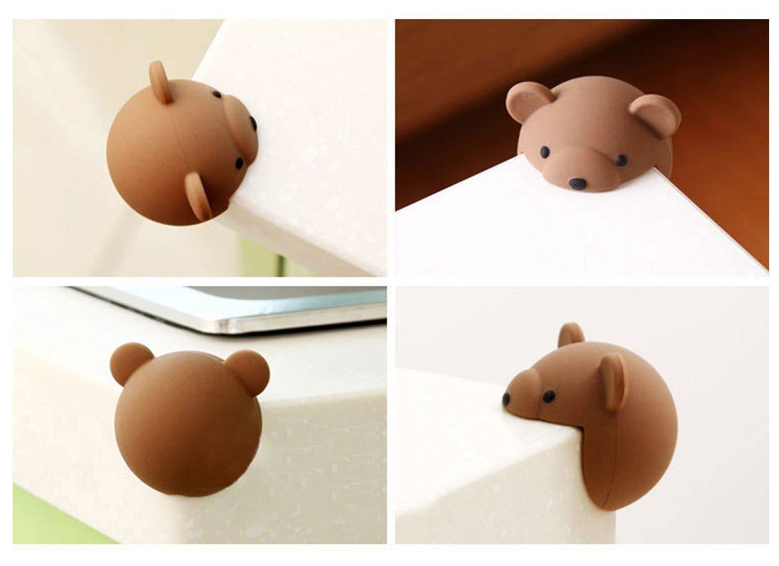 Corner Guards Edge Bumpers Ball Shape Baby Child Safety Proof Furniture Table Protector 4 Pieces (Cat)