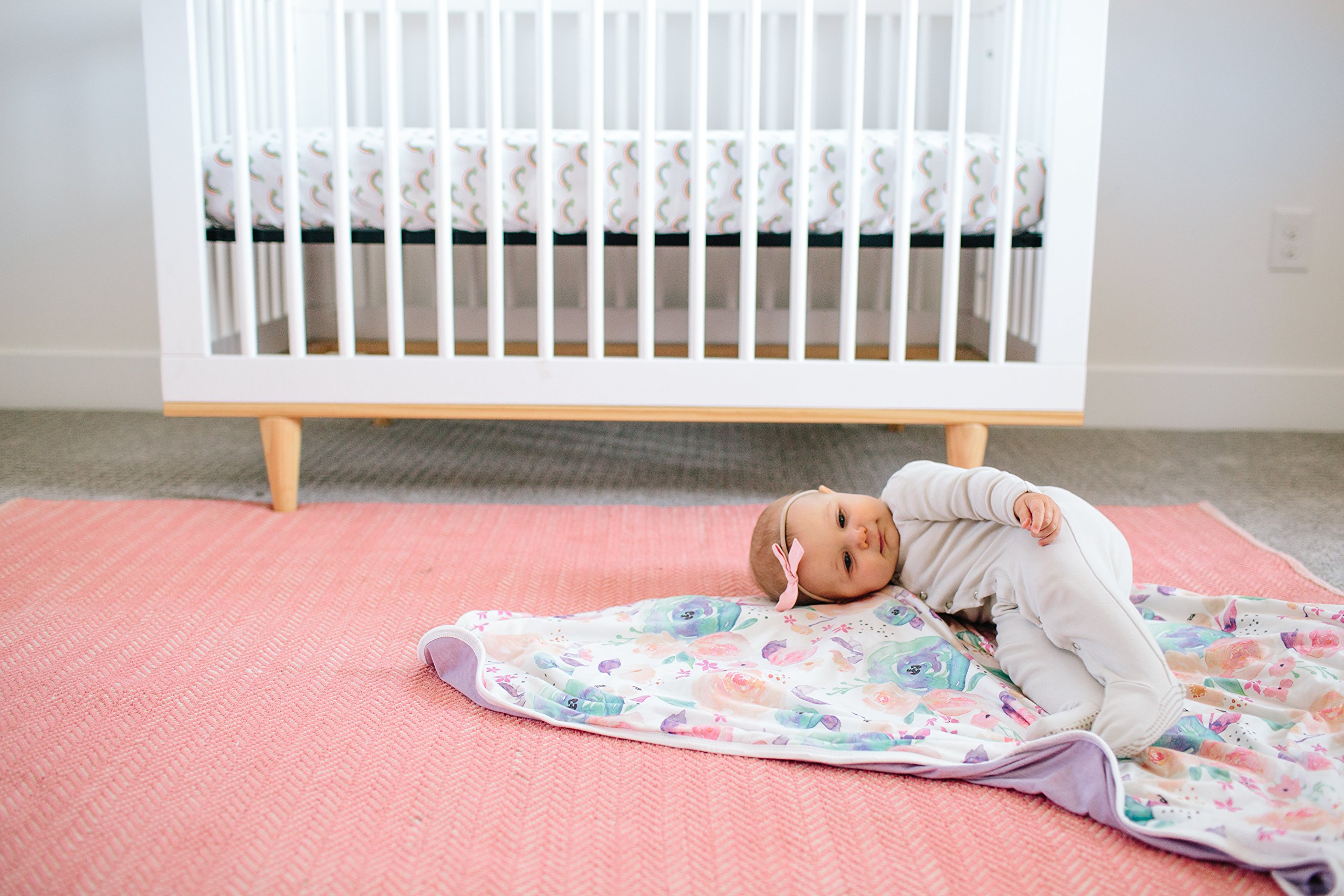 Copper Pearl Three-Layer Baby Blanket: Soft Quilts for Boys & Girls | Breathable, Cozy Toddler Blanket | Newborn Quilt | 46x46 Premium Polyester/Rayon Bloom